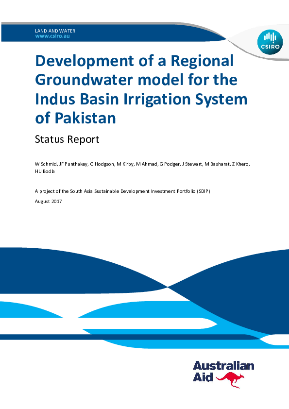 (PDF) Development of a regional groundwater model for the Indus Basin ...