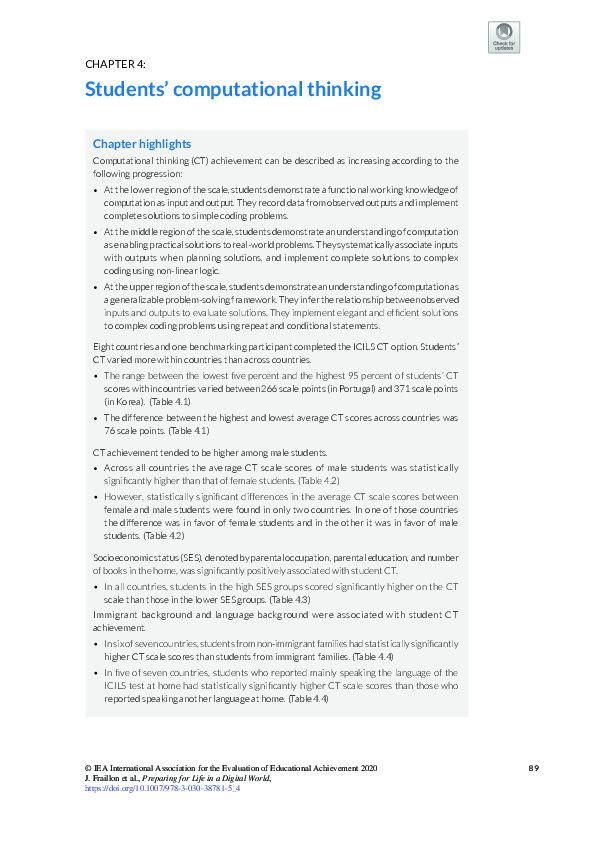 (PDF) Students’ computational thinking