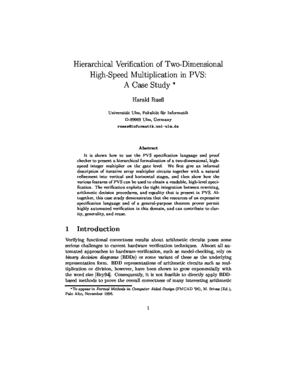 (PDF) Hierarchical verification of two-dimensional high-speed ...