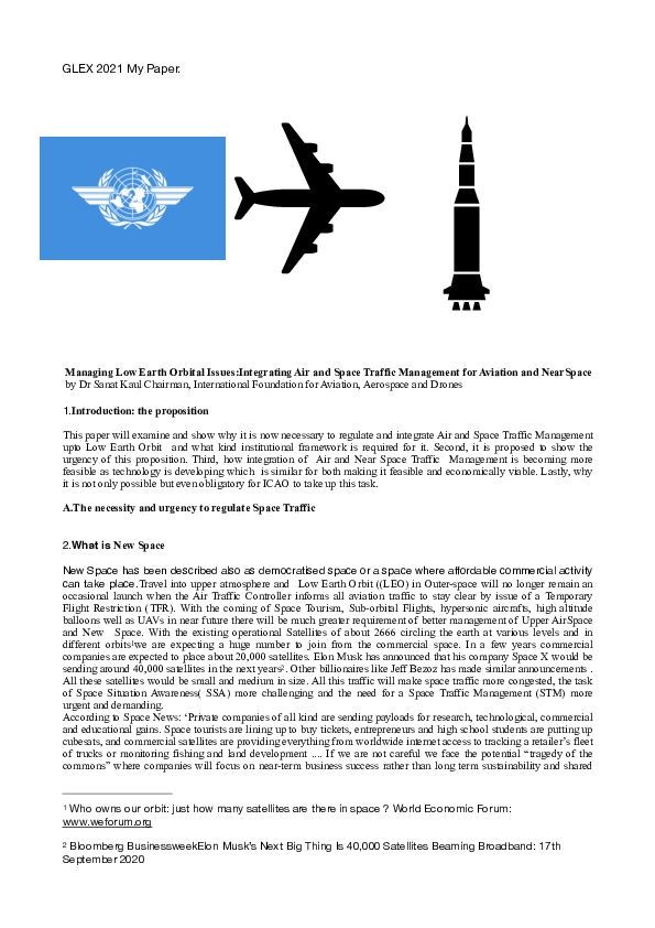(PDF) Integrating Air and Near Space Traffic Management for aviation ...