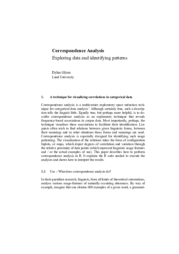 Pdf Analysis Exploring Data And Identifying Patterns 8984