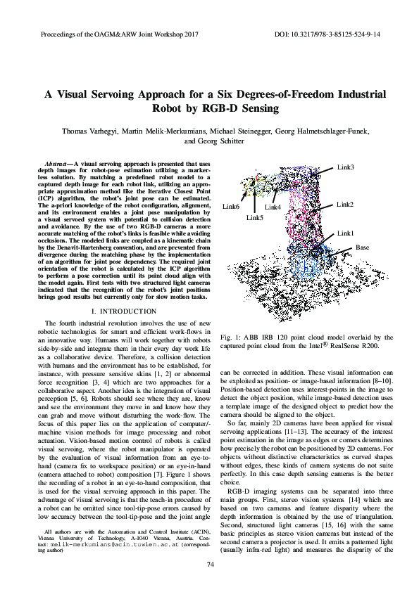 (PDF) A Visual Servoing Approach for a Six Degrees-of-Freedom ...