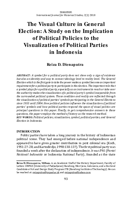 (PDF) The Visual Culture in General Election: A Study on the ...