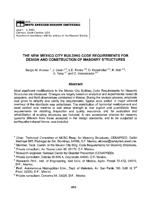(PDF) The New Mexico City Building Code Requirements for Design and ...