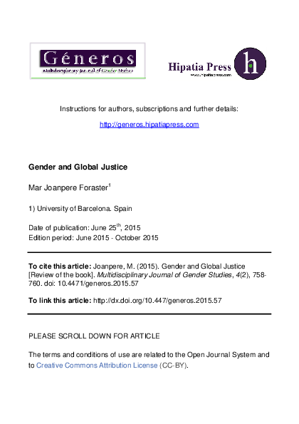 (PDF) Gender and global justice