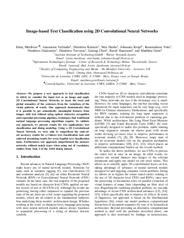 (PDF) Image-Based Text Classification using 2D Convolutional Neural ...