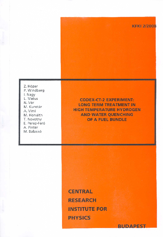 (PDF) Codex-Ct-2 Experiment: Long Term Treatment in High Temperature ...