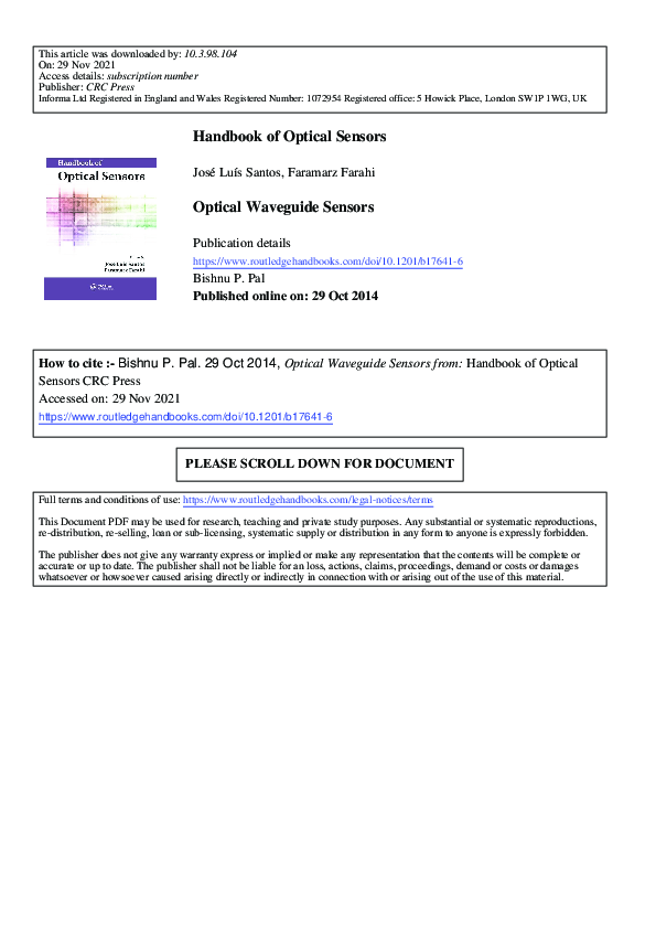 (PDF) Handbook of Optical Sensors