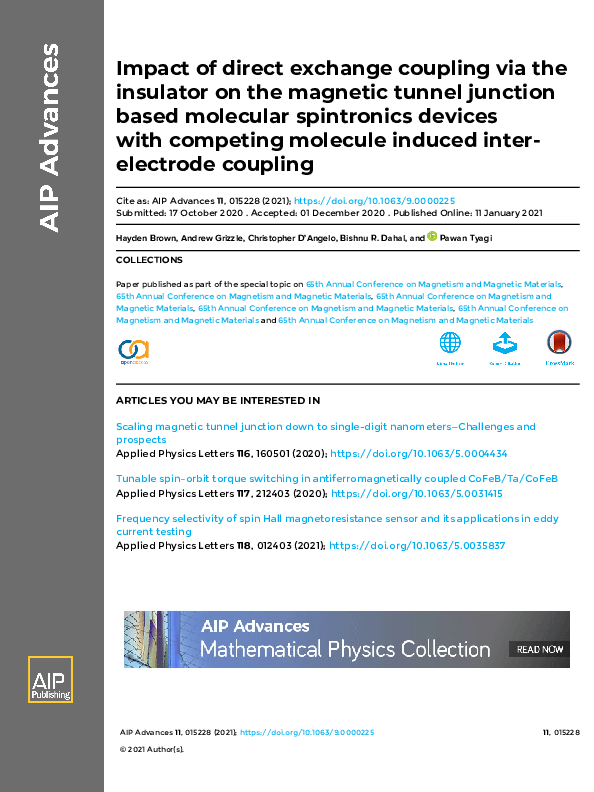 (PDF) Impact of direct exchange coupling via the insulator on the ...