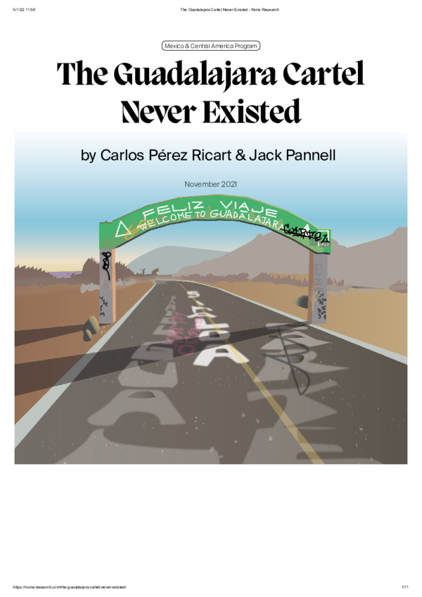 (PDF) (2021), “The Guadalajara Cartel never existed”, Noria Research ...