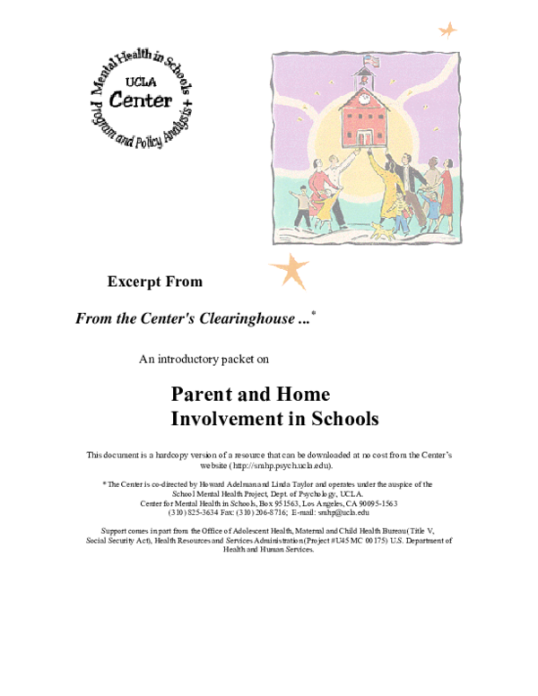 (PDF) Parent and Home Involvement in Schools