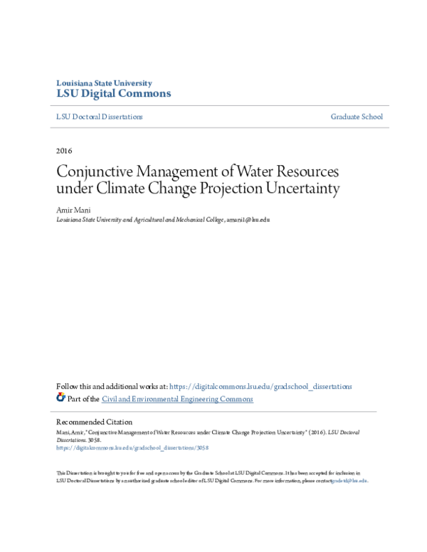 (PDF) Conjunctive Management of Water Resources under Climate Change ...
