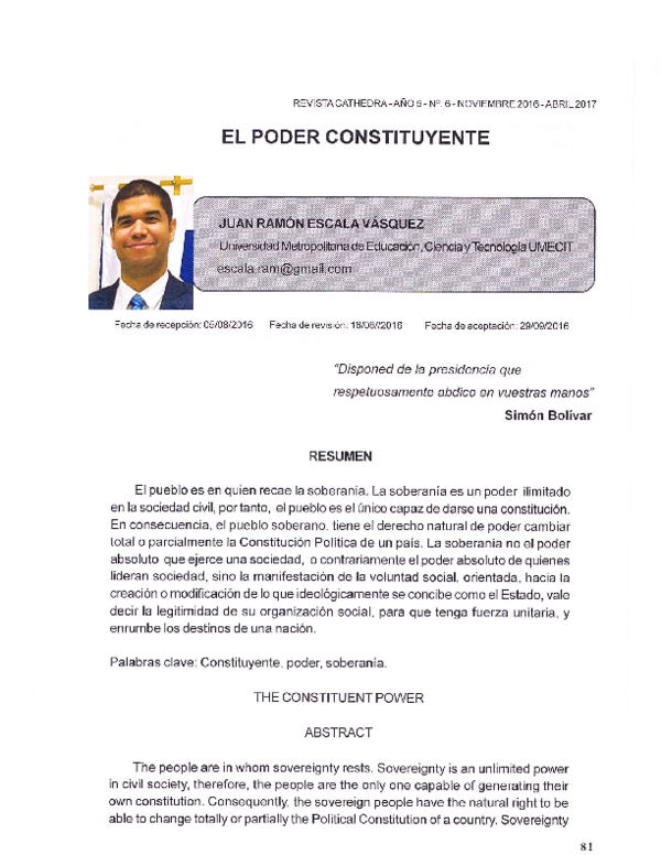 (PDF) El poder constituyente
