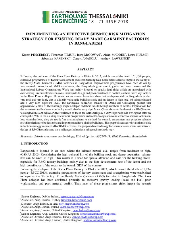 (PDF) Implementing an Effective Seismic Risk Mitigation Strategy for ...