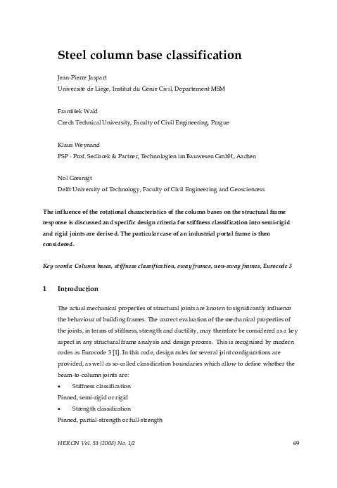(PDF) Steel column base classification