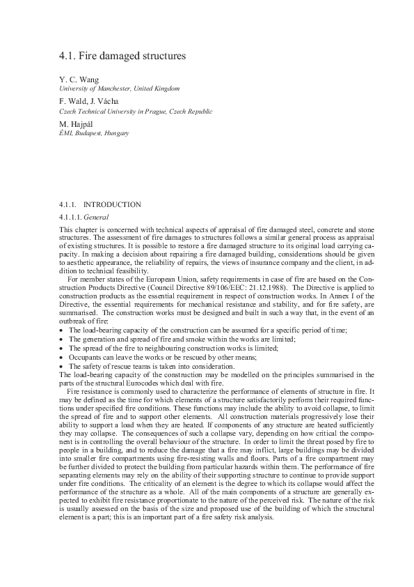 (PDF) Fire damaged structures