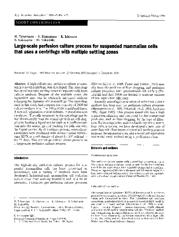 (PDF) Large-scale perfusion culture process for suspended mammalian ...
