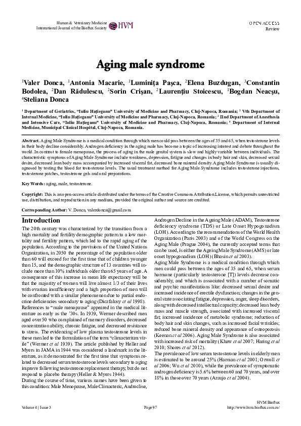 (PDF) Aging male syndrome