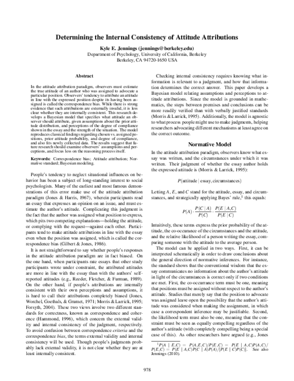 (PDF) A Bayesian Reexamination of Cross-Cultural Differences in Attitude Attribution