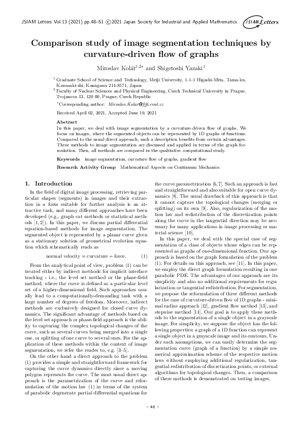 (PDF) Comparison study of image segmentation techniques by curvature ...