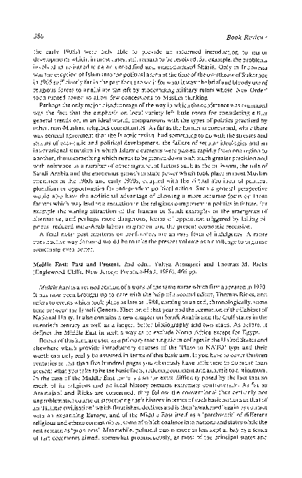 (PDF) Middle east: Past and present