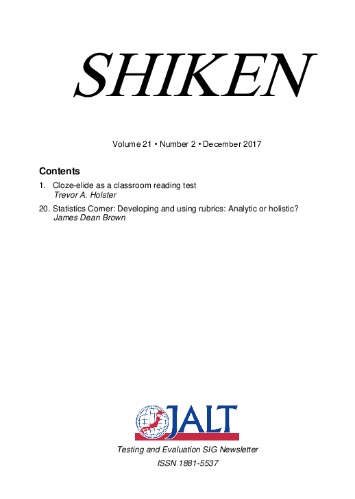 (PDF) Cloze-elide as a classroom reading test