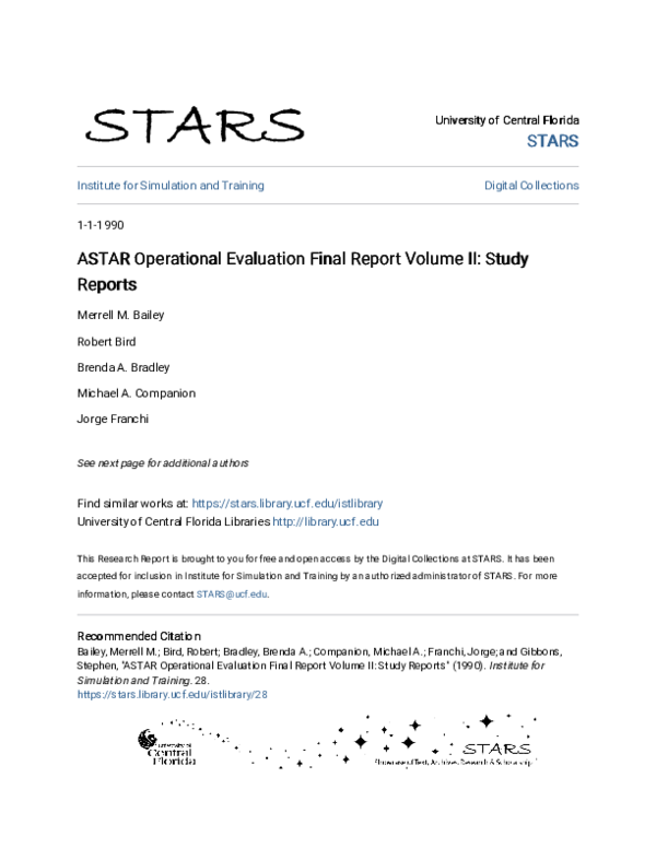 (PDF) ASTAR Operational Evaluation Final Report Volume II: Study Reports
