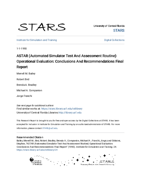 (PDF) ASTAR (Automated Simulator Test And Assessment Routine ...