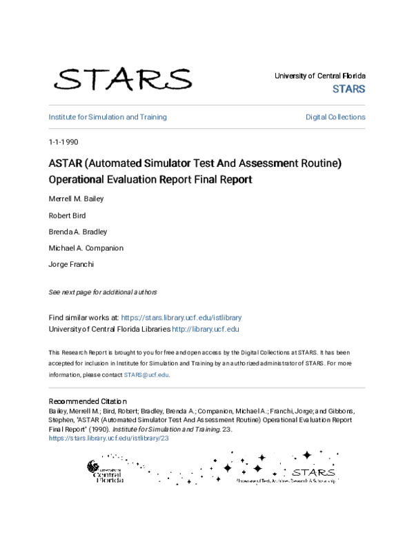 (PDF) ASTAR (Automated Simulator Test And Assessment Routine ...