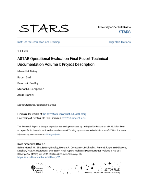 (PDF) ASTAR Operational Evaluation Final Report Technical Documentation ...