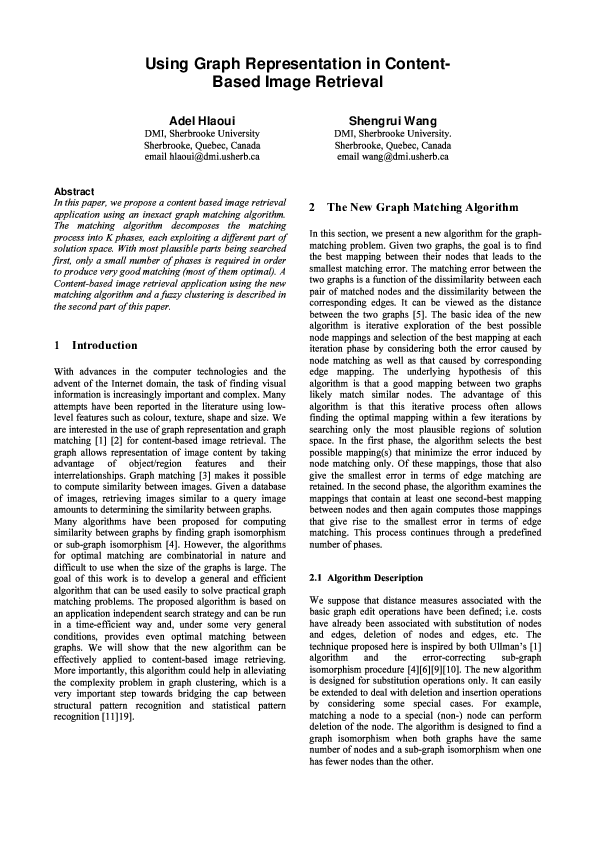 (PDF) Graph Representation for Image Retrieval