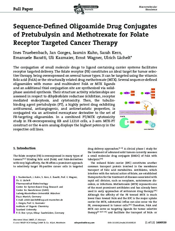 (PDF) Sequence-Defined Oligoamide Drug Conjugates of Pretubulysin and ...