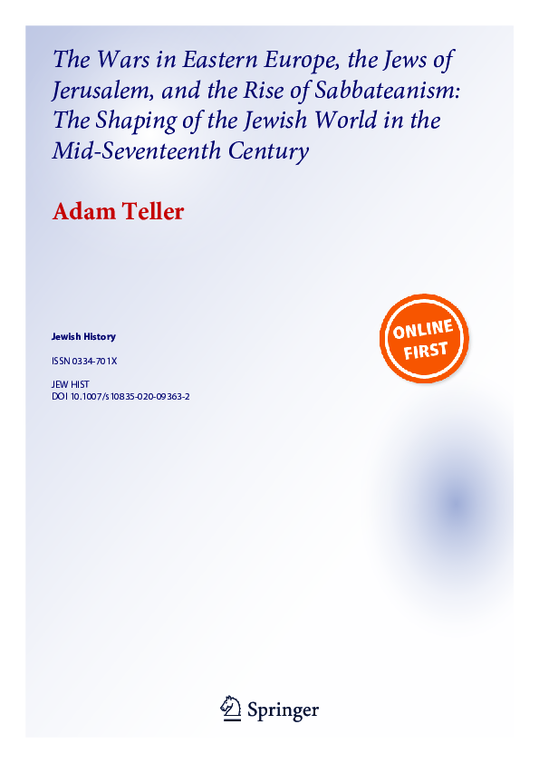(PDF) The Wars in Eastern Europe, the Jews of Jerusalem, and the Rise ...