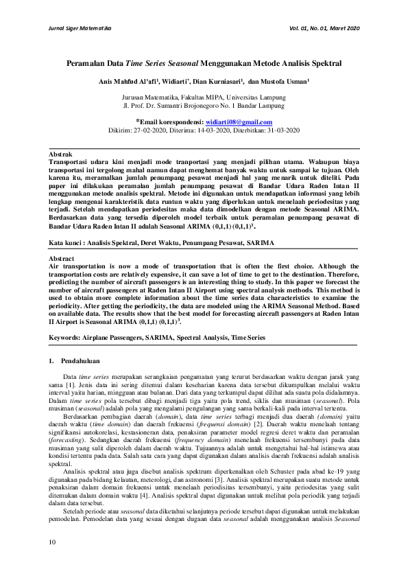 (PDF) Peramalan Data Time Series Seasonal Menggunakan Metode Analisis ...