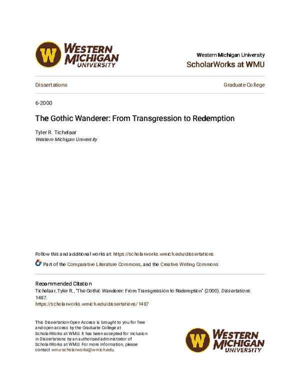 (PDF) The Gothic Wanderer: From Transgression to Redemption