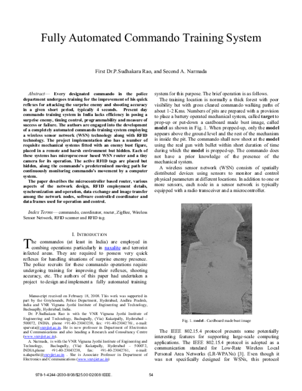 (PDF) Fully automated commando training system