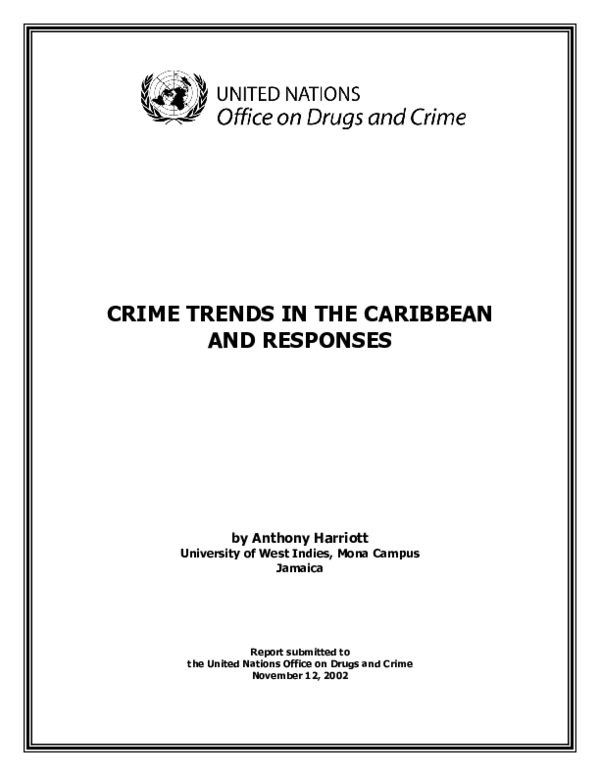 (PDF) Crime Trends in the Caribbean and Responses