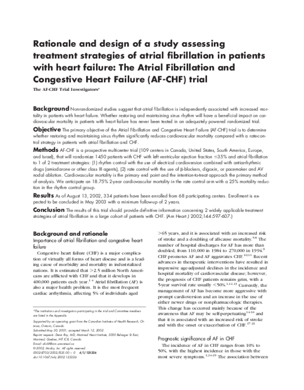 (PDF) Rationale and design of a study assessing treatment strategies of ...