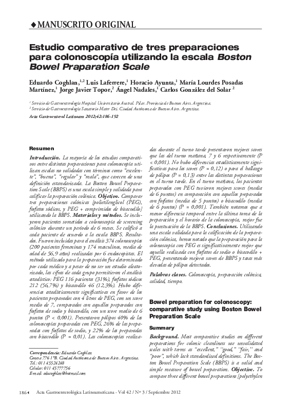 (PDF) Estudio comparativo de tres preparaciones para colonoscopía ...