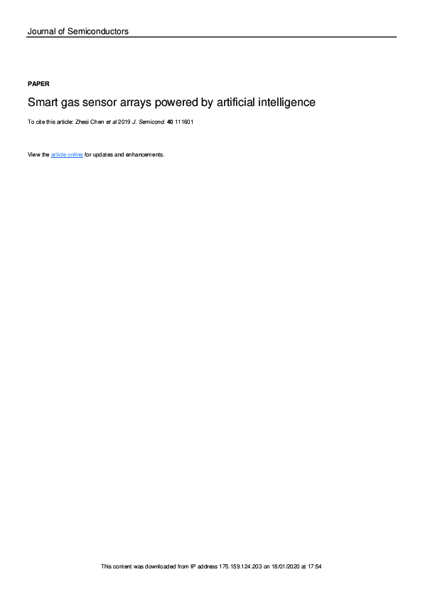 Pdf Smart Gas Sensor Arrays Powered By Artificial Intelligence 9706