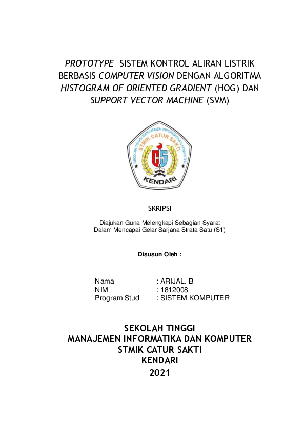 (PDF) PROTOTYPE SISTEM KONTROL ALIRAN LISTRIK BERBASIS COMPUTER VISION ...