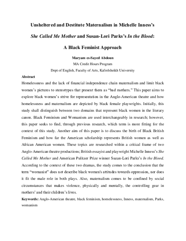 (PDF) Maternalism in Michelle Inness's She Called Me Mother and Susan ...