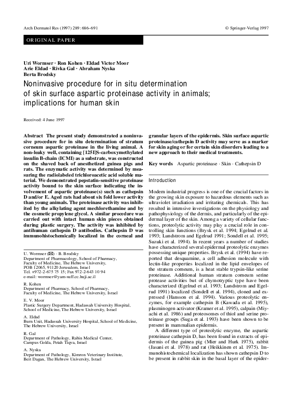 (PDF) Noninvasive procedure for in situ determination of skin surface ...