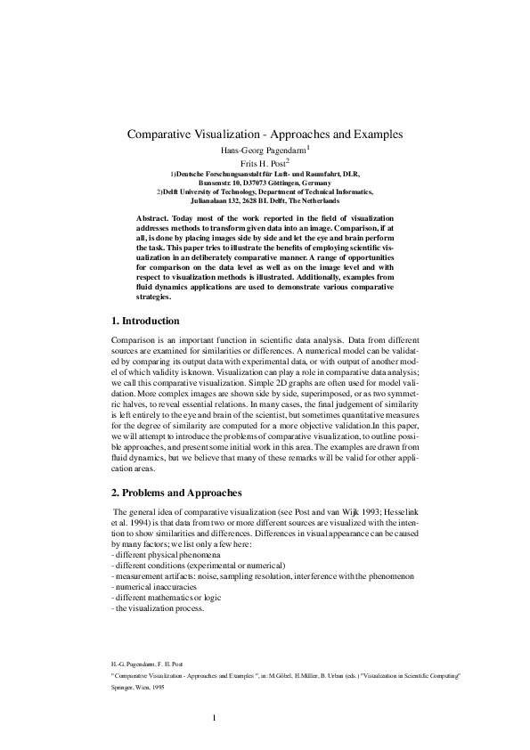(PDF) Comparative Visualization - Approaches and Examples
