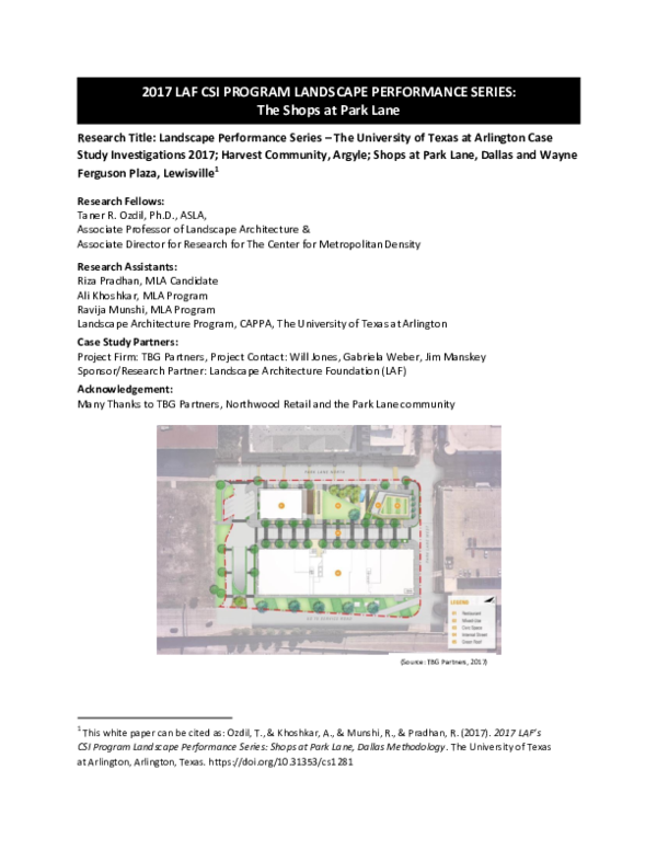 (PDF) The Shops at Park Lane Methods
