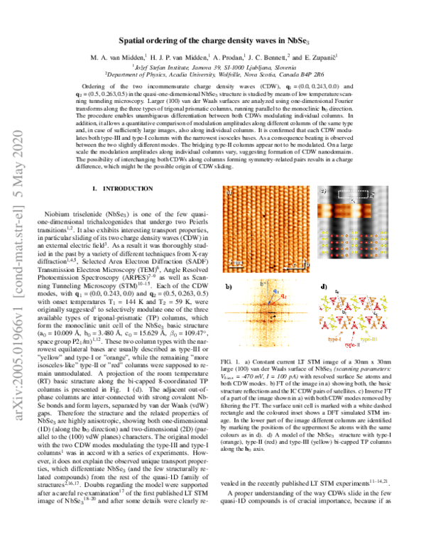(PDF) Spatial ordering of the charge density waves in NbSe3