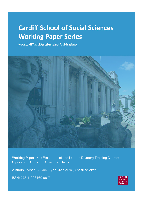 (PDF) Evaluation of the London Deanery training course: supervision ...