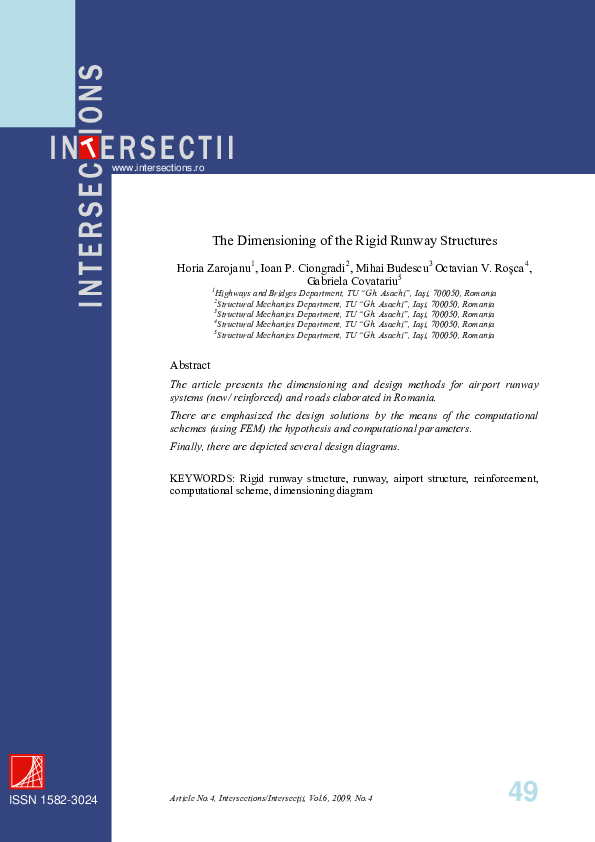(PDF) The Dimensioning of the Rigid Runway Structures