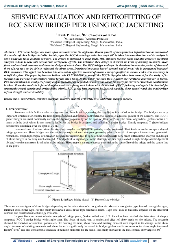 (PDF) Seismic Evaluation and Retrofitting of RCC Skew Bridge Pier Using ...