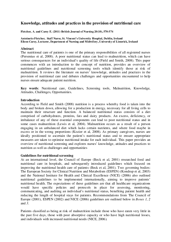 (PDF) Knowledge, attitudes and practices in the provision of ...